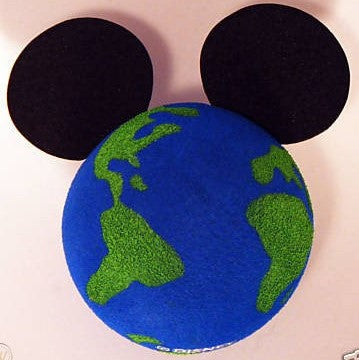 Disney Mickey Mouse Earth Globe Car Antenna Topper / Dashboard Bobble ...